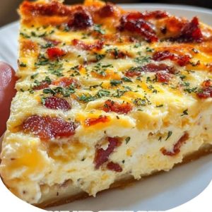 Bacon and Cheese Crustless Quiche – Yummy Recipes