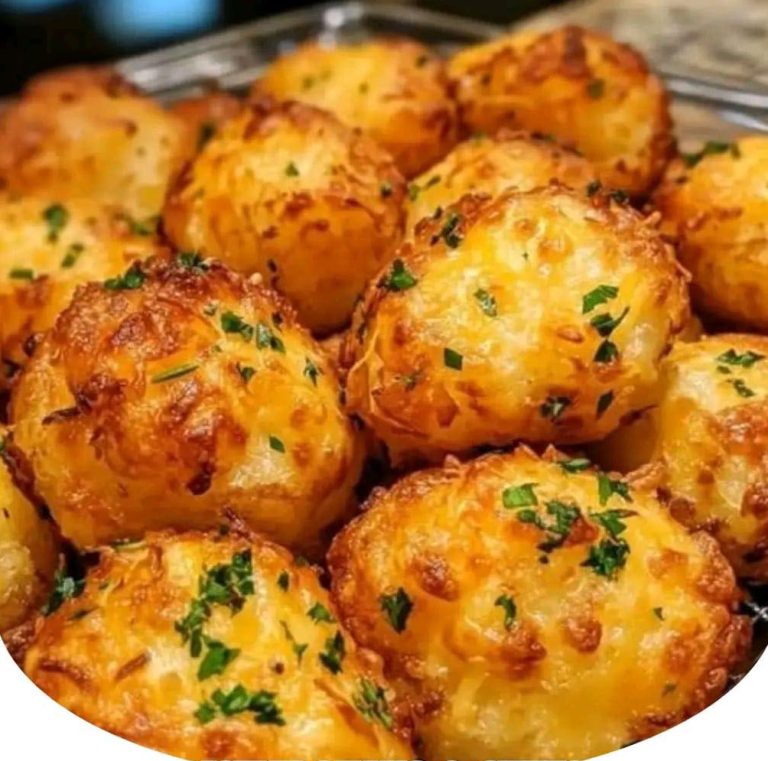 Crispy Potato & Cheese Bombs with Garlic Butter – Yummy Recipes
